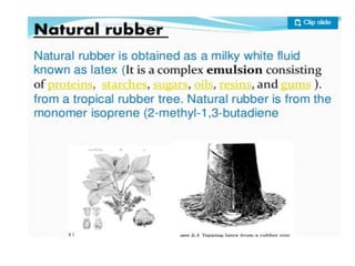 Polymer-rubber,Natural Rubbers,Types, Synthetic rubber .pptx