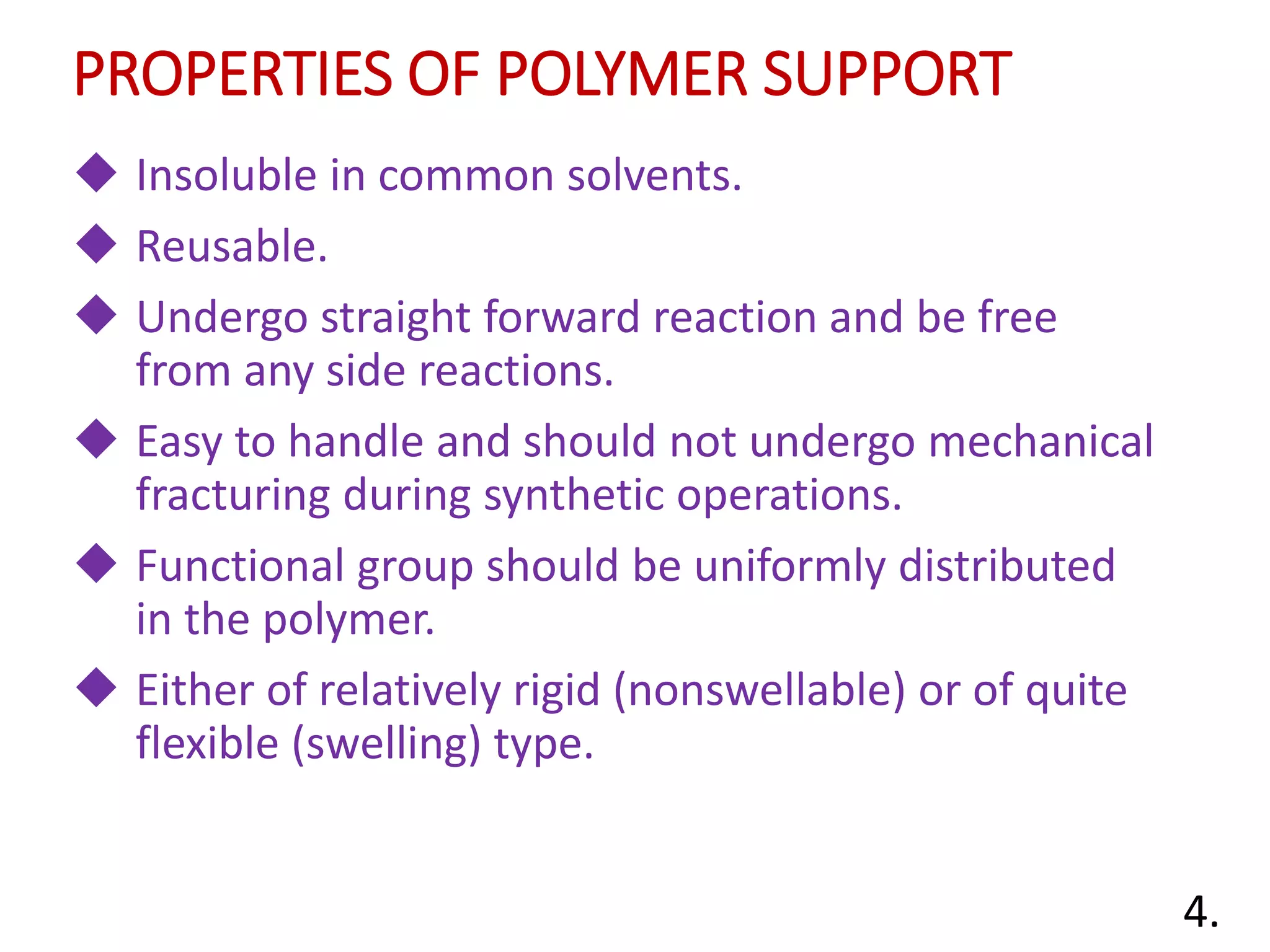 Polymer supported Synthesis | PPTX