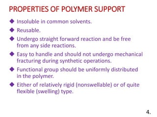 Polymer supported Synthesis | PPTX