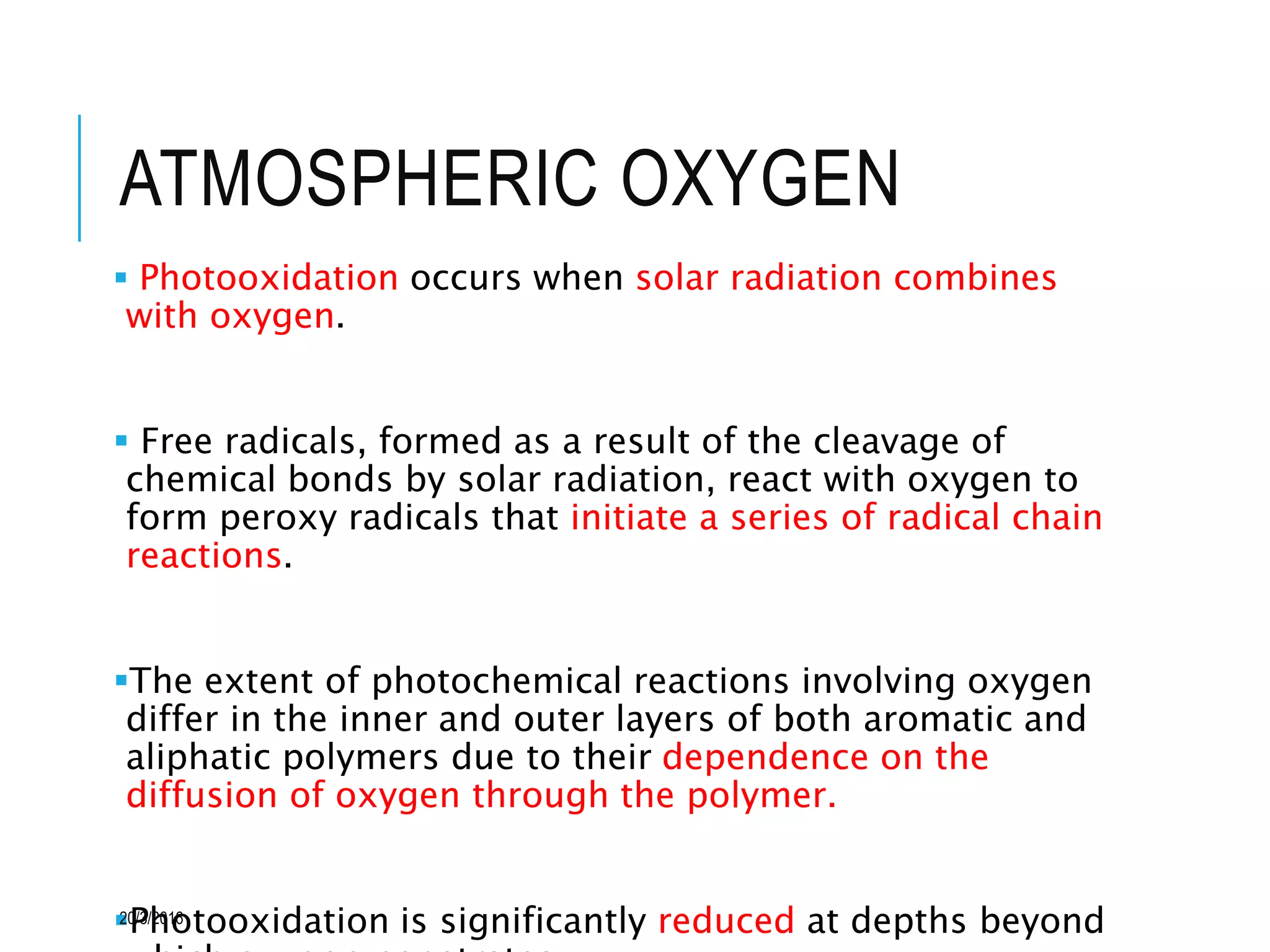 Polymer weathering | PPTX