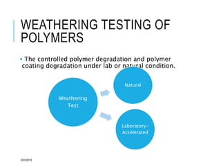 Polymer weathering | PPT
