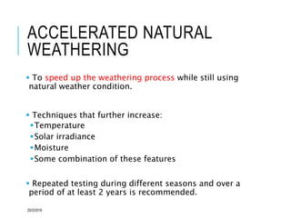 Polymer weathering | PPT