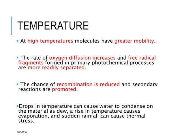 Polymer weathering | PPTX