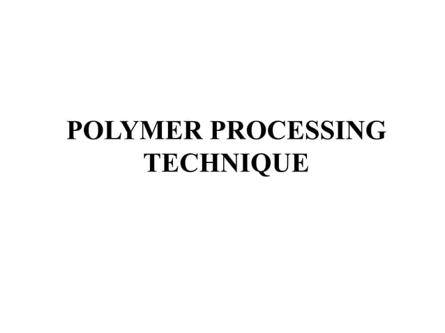Polymer a brief introduction | PPTX