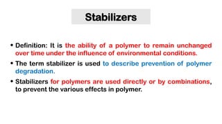 Polymer Additives for BSc Polymer Chemistry | PPTX | Chemistry | Science