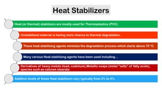 Polymer Additives for BSc Polymer Chemistry | PPTX | Chemistry | Science