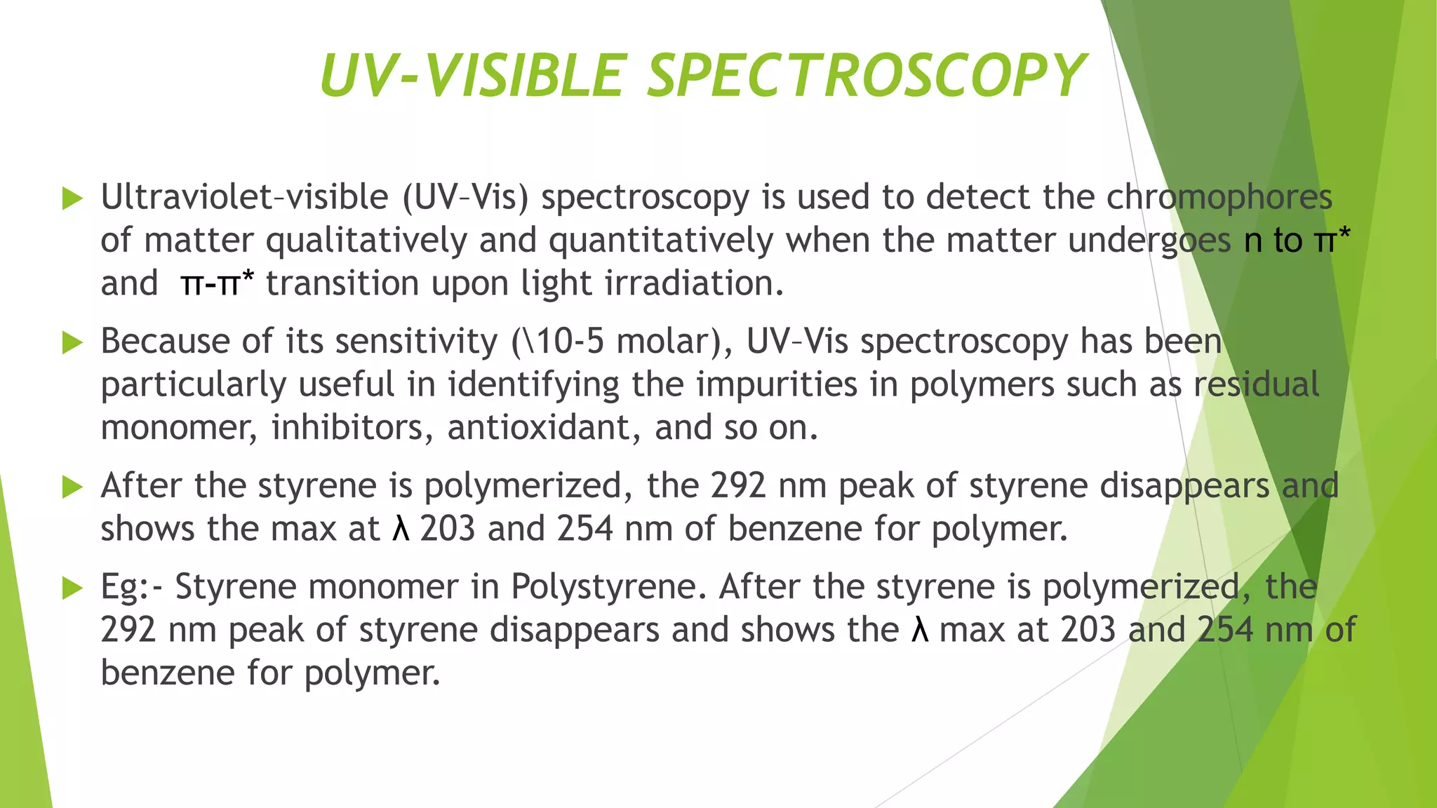 Polymer analysis by spectral methods | PPTX | Chemistry | Science