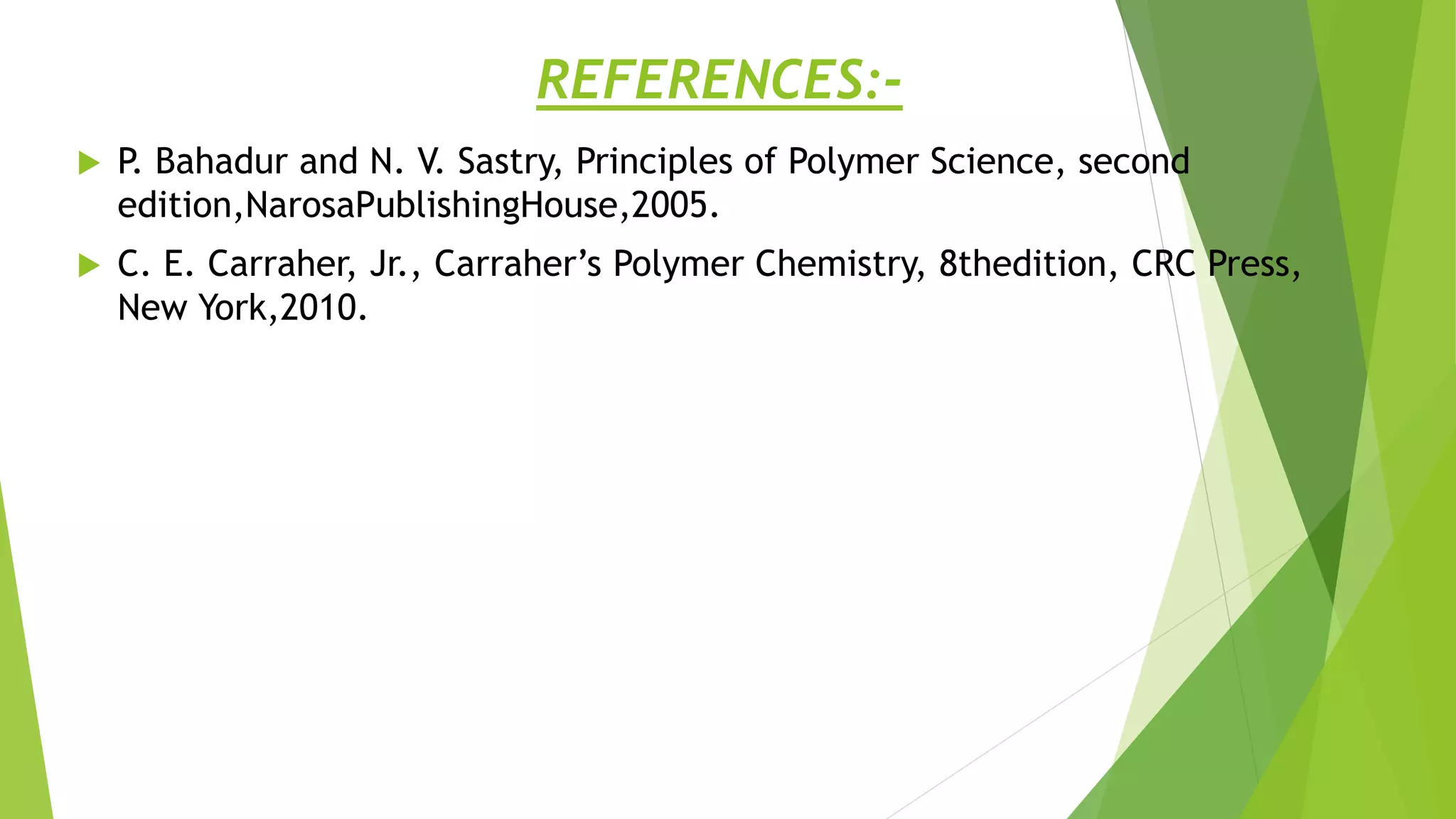Polymer analysis by spectral methods | PPTX | Chemistry | Science