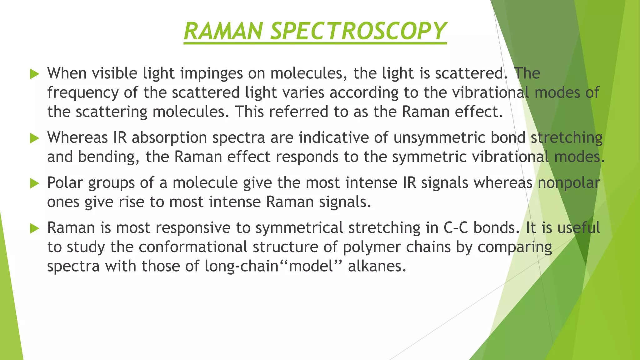 Polymer analysis by spectral methods | PPTX | Chemistry | Science