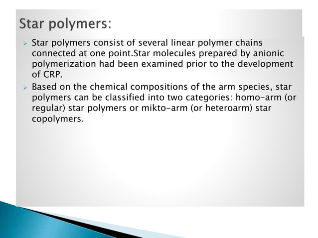 Polymer architecture | PPTX | Chemistry | Science