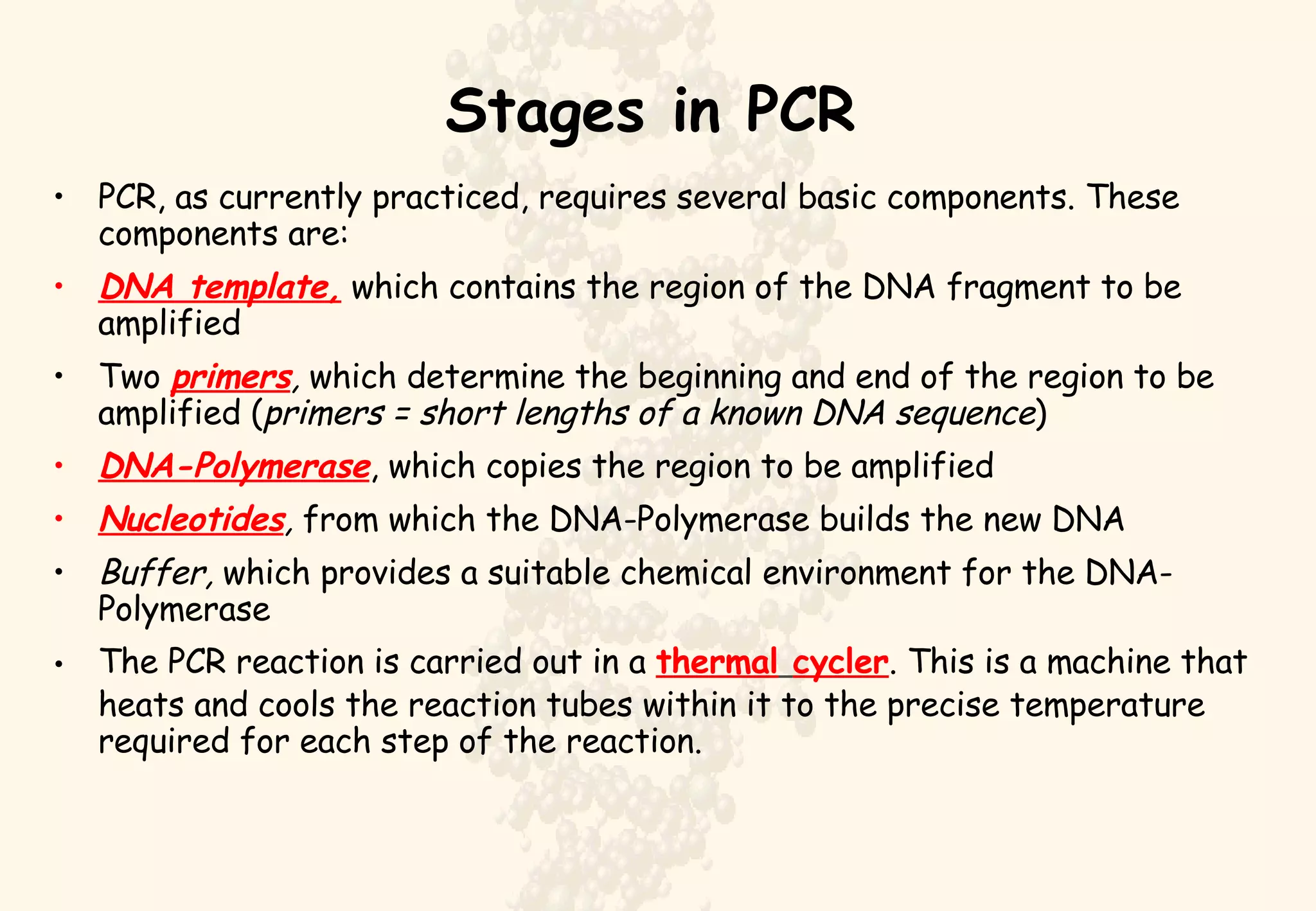 Polymerase Chain Reaction | PPT | Chemistry | Science