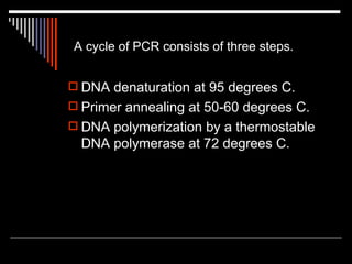 Polymerase chain reaction | PPT