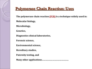 Polymerase Chain Reaction | PPT