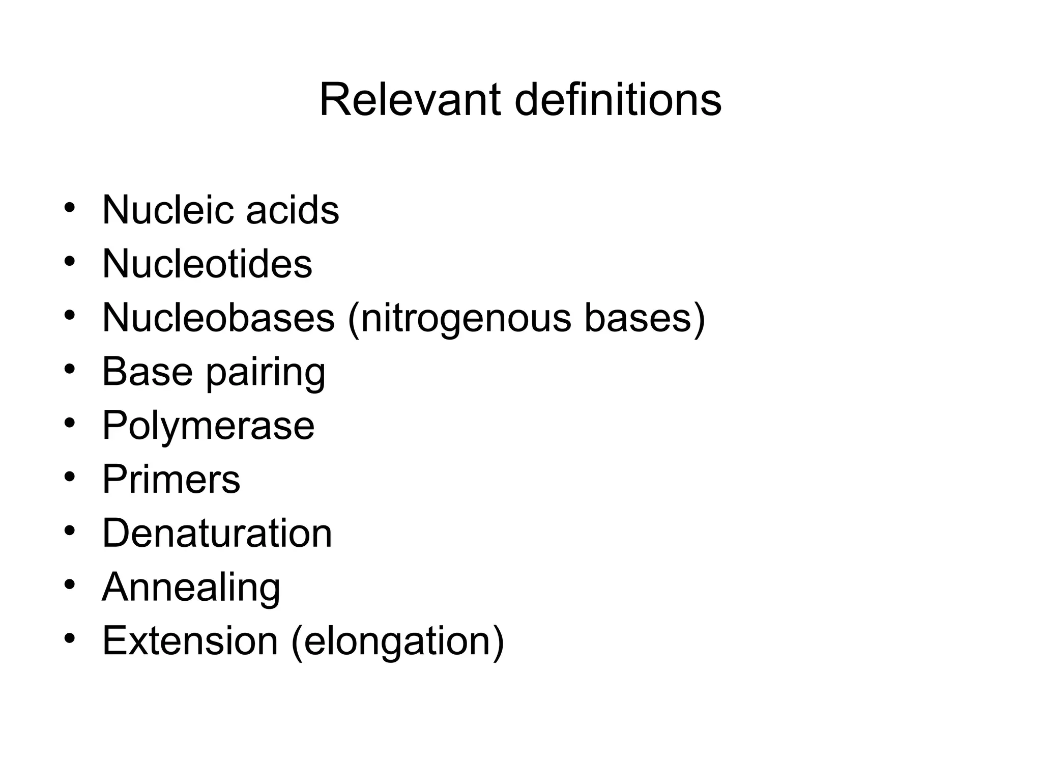 Polymerase chain reaction | PPT