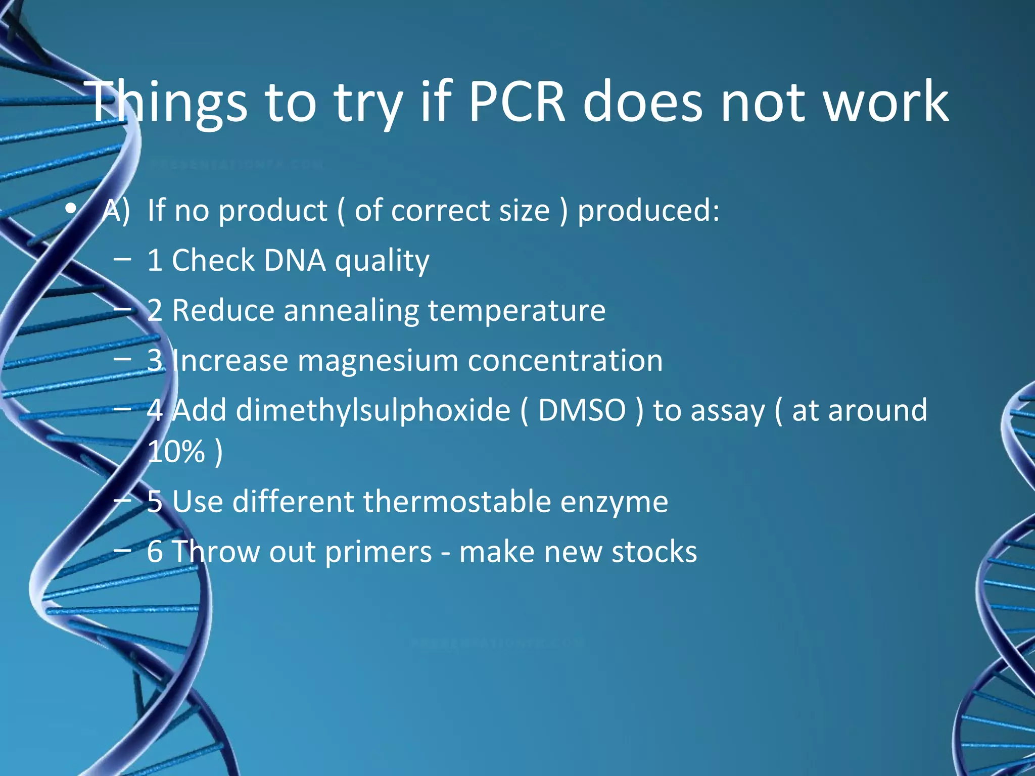 Polymerase chain reaction (PCR) | PPT | Chemistry | Science