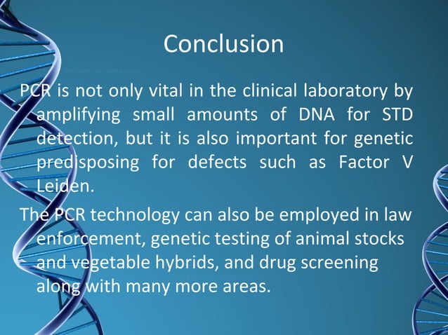 Polymerase chain reaction (PCR) | PPT | Chemistry | Science