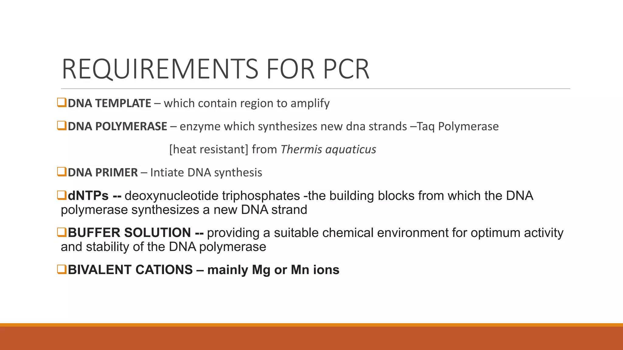 Polymerase chain reaction | PPTX