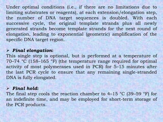 Polymerase chain reaction | PPTX