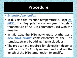 Polymerase chain reaction | PPTX