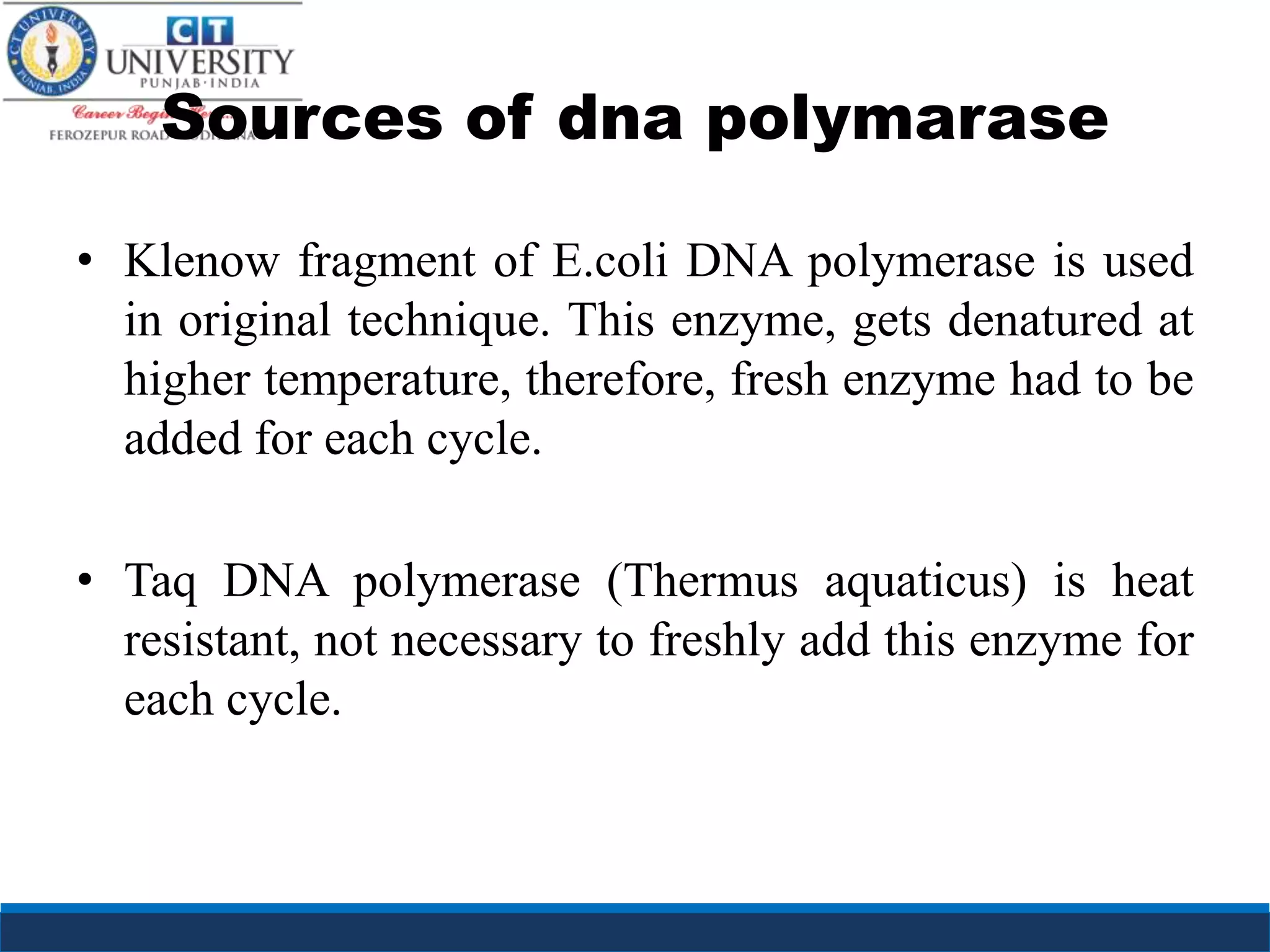 Polymerase chain reaction | PPTX