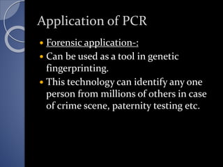 Polymerase chain reaction | PPTX