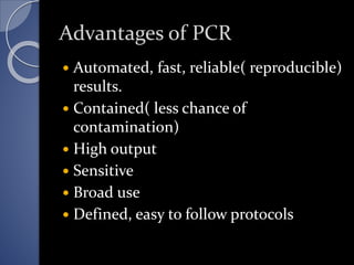 Polymerase chain reaction | PPTX
