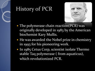Polymerase chain reaction | PPTX | Chemistry | Science