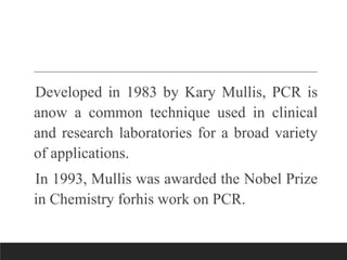Polymerase Chain Reaction | PPTX