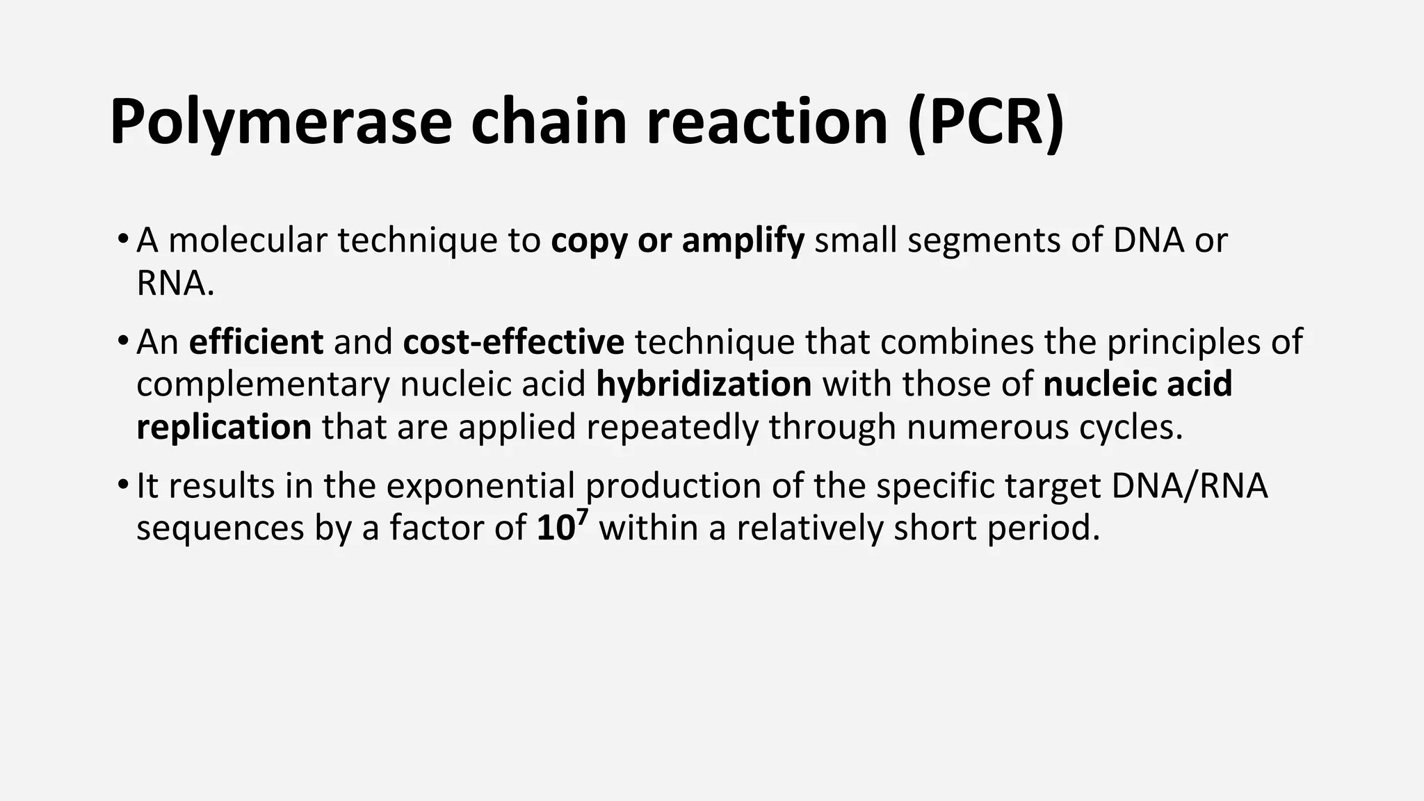 Polymerase Chain Reaction- Principle, procedure, and applications of ...