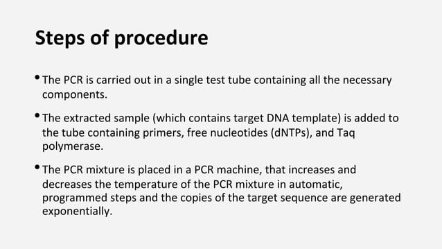 Polymerase Chain Reaction- Principle, procedure, and applications of ...