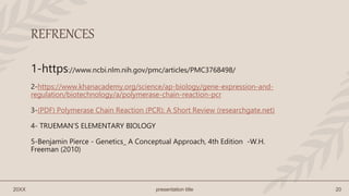 POLYMERASE CHAIN REACTION pptx | PPTX
