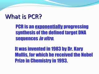 Polymerase chain reaction | PPT