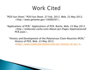 Polymerase chain reaction (pcr) | PPTX | Chemistry | Science