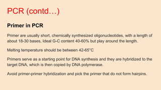 Polymerase chain reaction (pcr) | PPT