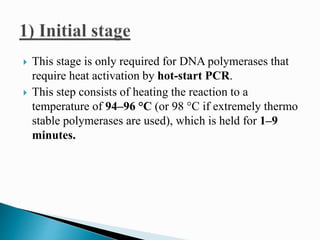 Polymerase chain reaction(pcr) | PPTX