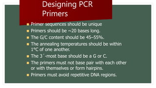 Polymerase chain reaction (pcr) | PPTX