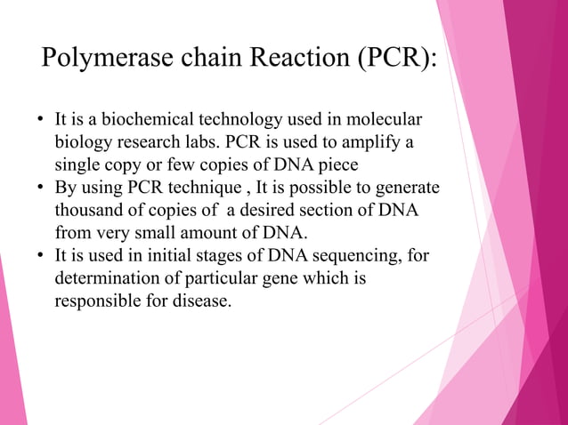Polymerase chain reaction (pcr) | PPT