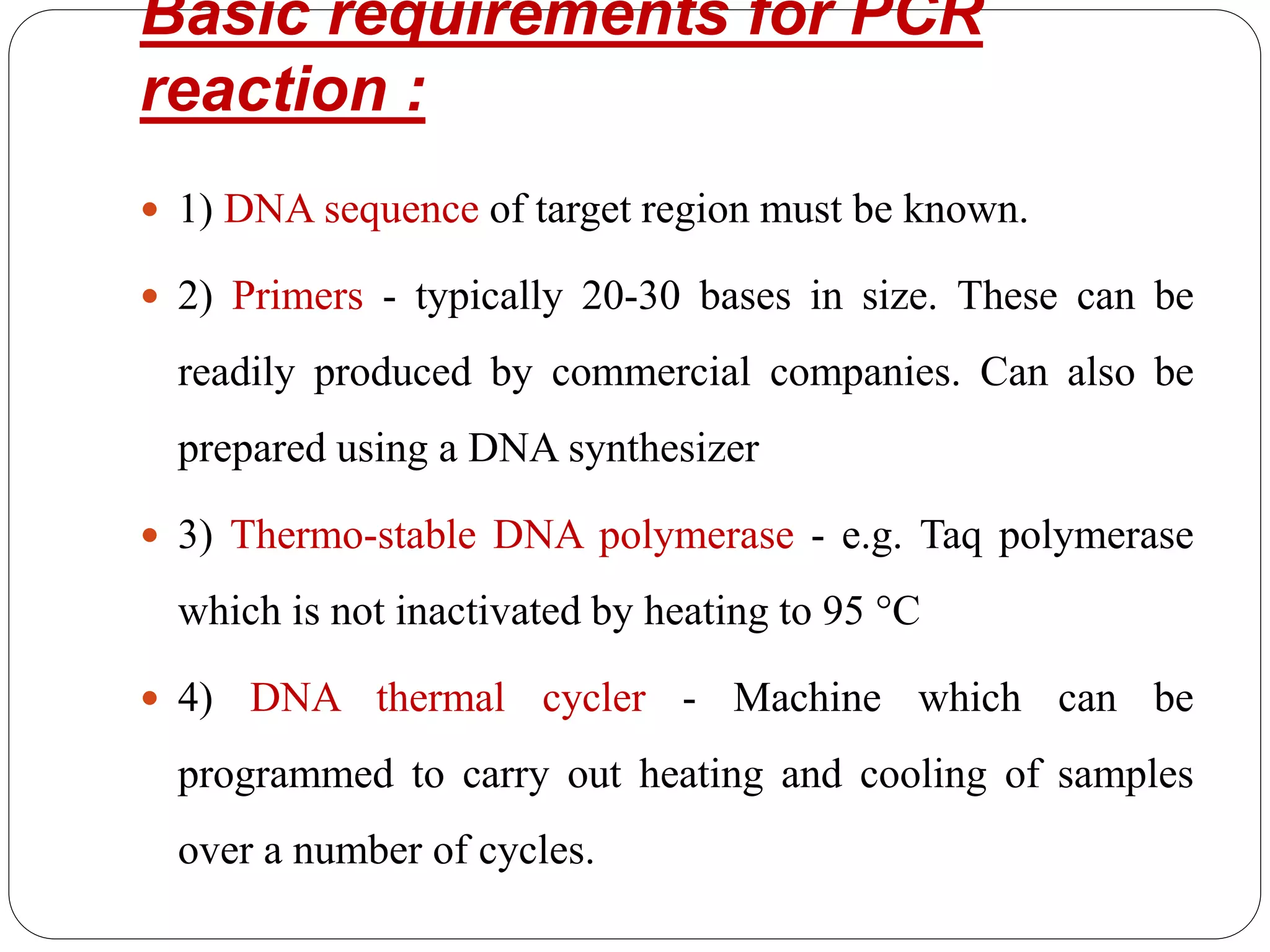 Polymerase chain reaction(pcr) | PPT