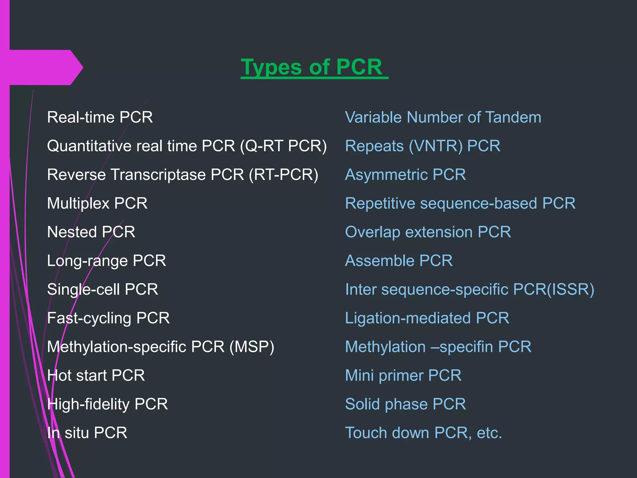 Polymerase chain reaction (pcr) | PPTX