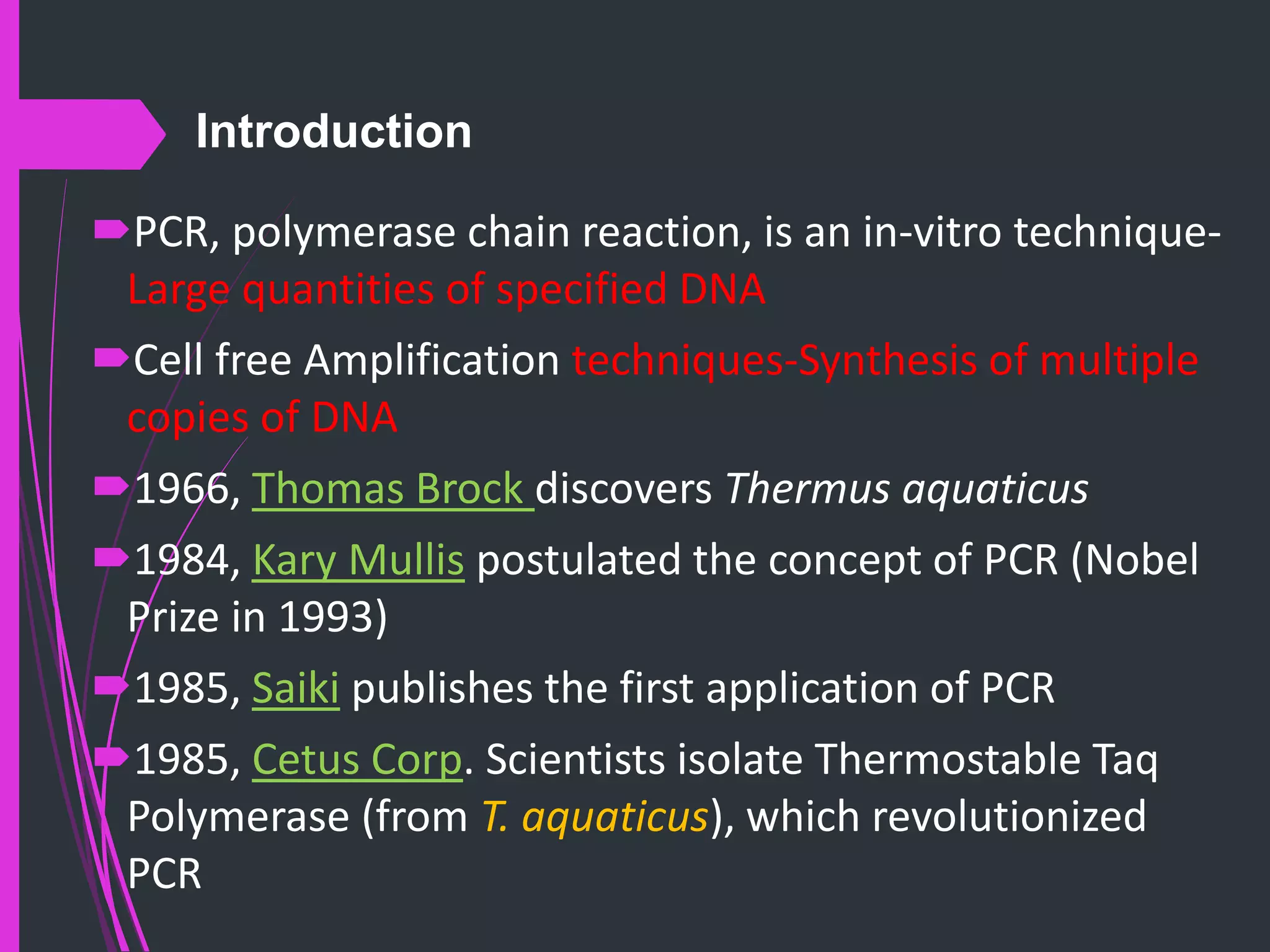 Polymerase chain reaction (pcr) | PPTX