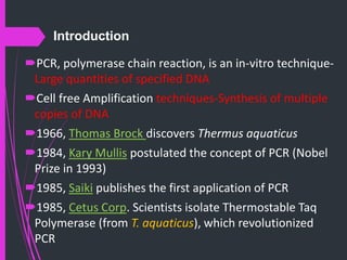 Polymerase chain reaction (pcr) | PPTX