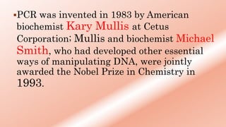 POLYMERASE CHAIN REACTION(PCR) microbiology | PPT