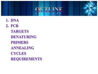 Polymerase chain reaction (pcr) & its | PPTX