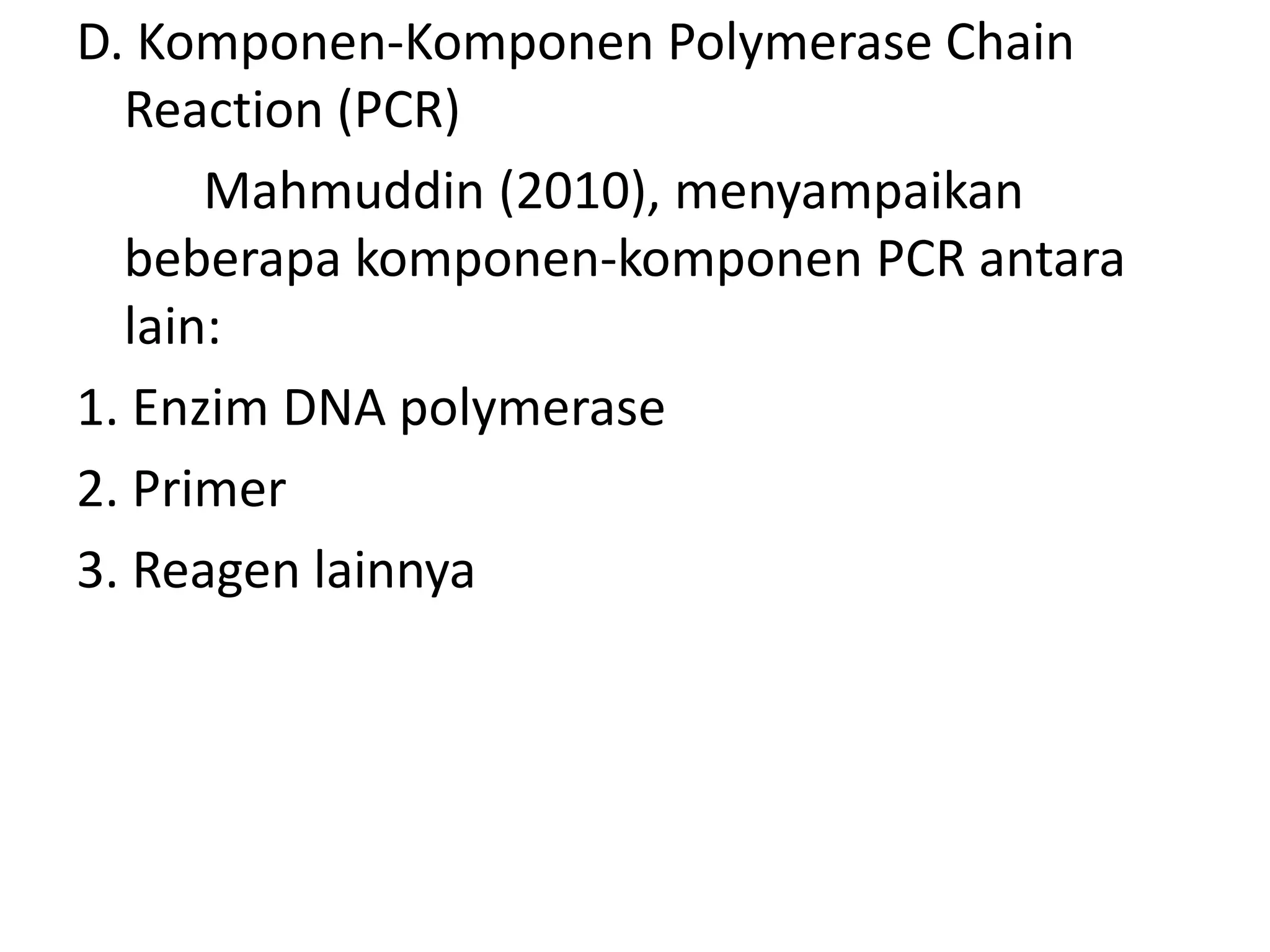 Polymerase chain reactions (pcr) | PPTX