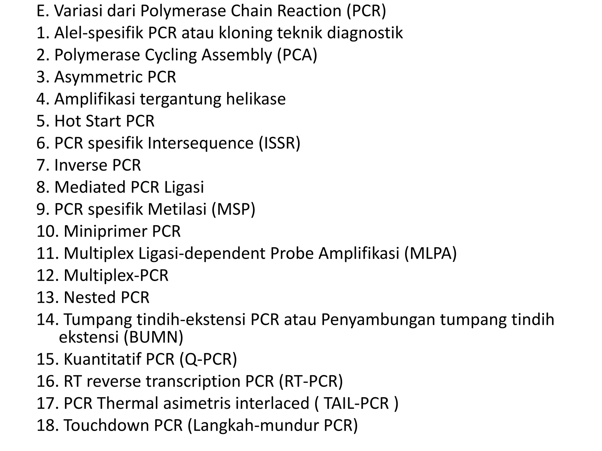 Polymerase chain reactions (pcr) | PPTX