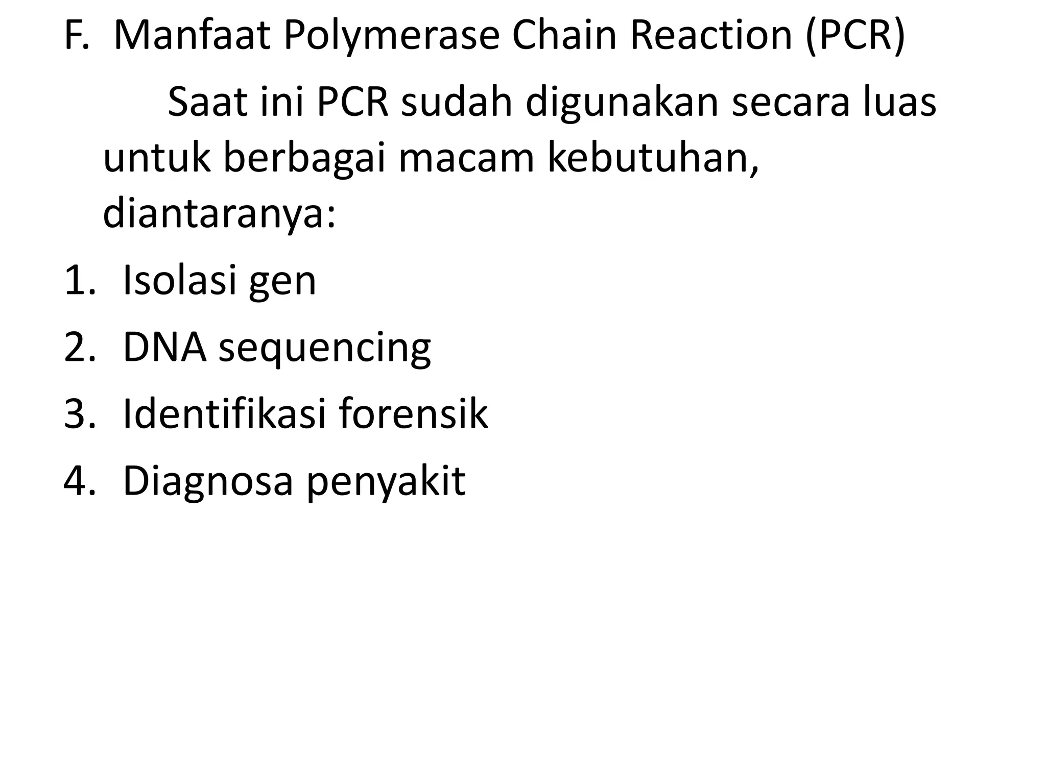 Polymerase chain reactions (pcr) | PPTX