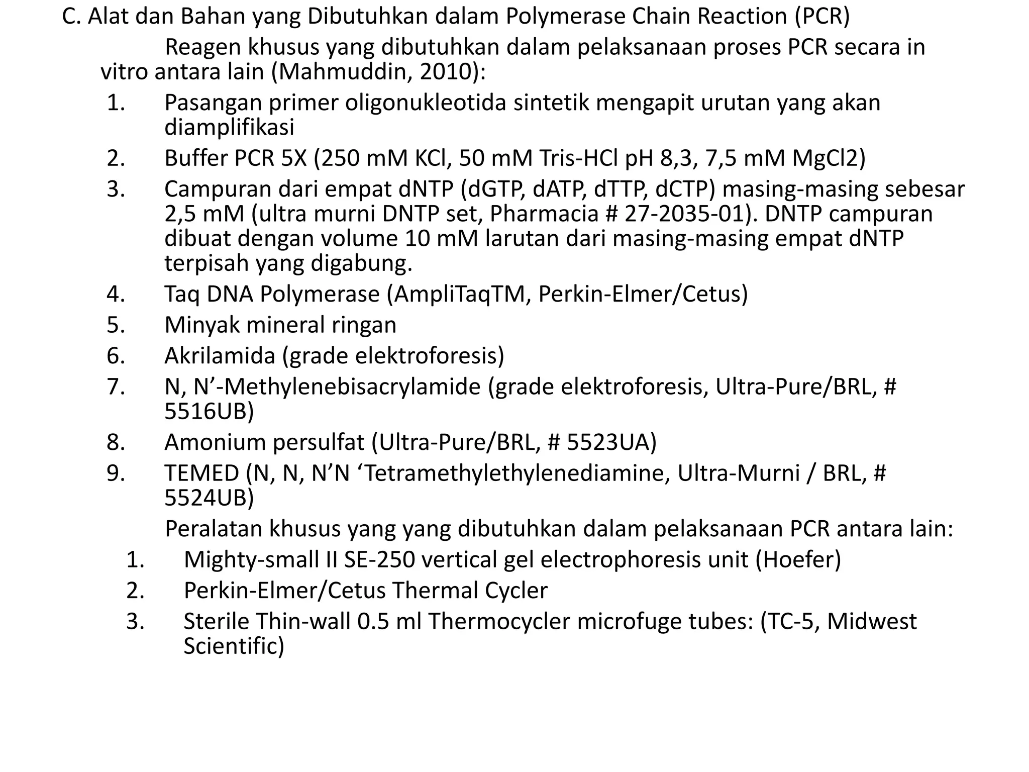 Polymerase chain reactions (pcr) | PPTX