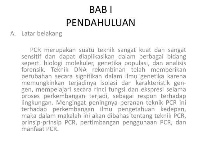 Polymerase chain reactions (pcr) | PPTX