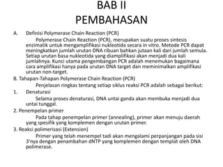 Polymerase chain reactions (pcr) | PPTX