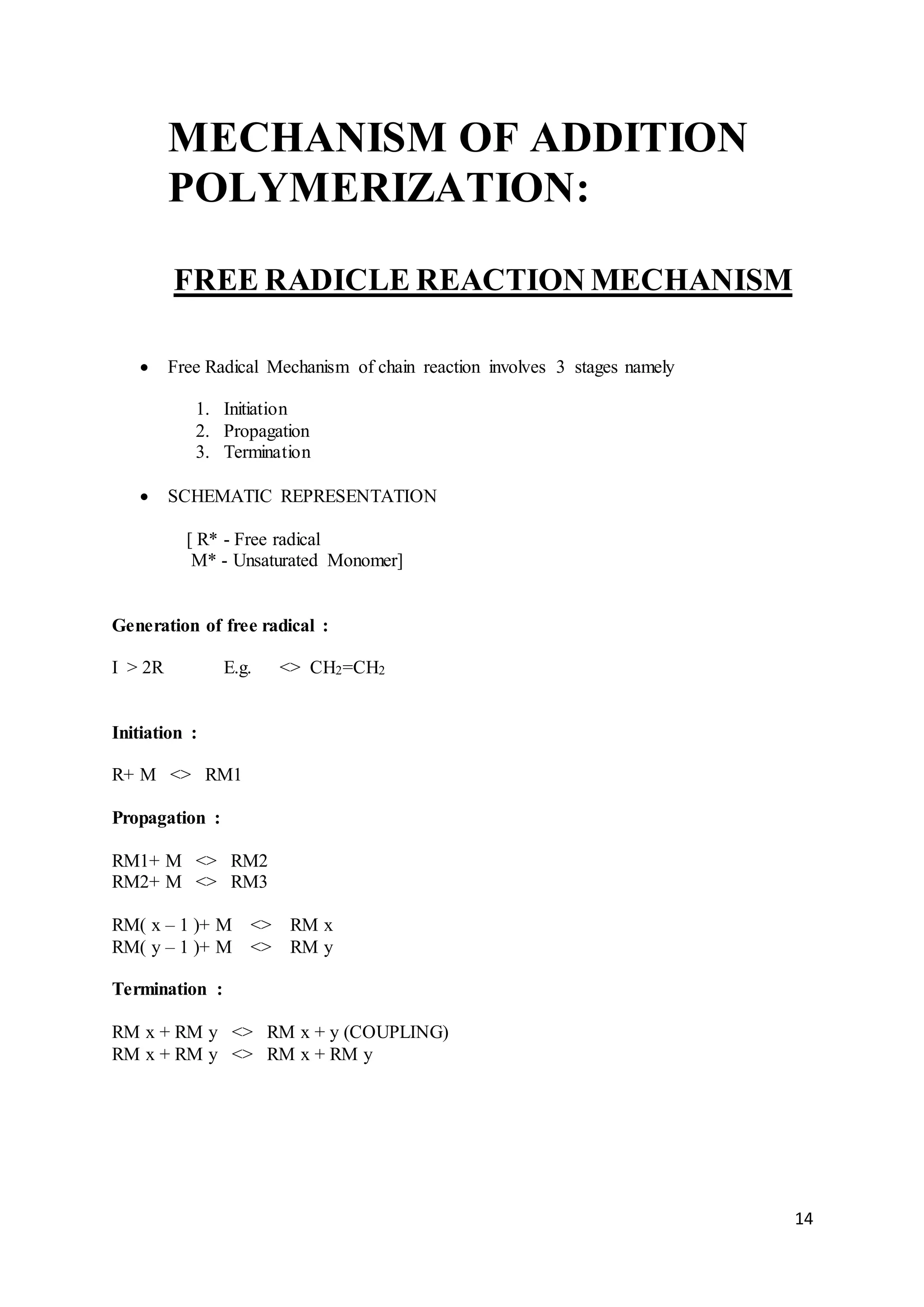Polymer Reaction Technique | DOCX